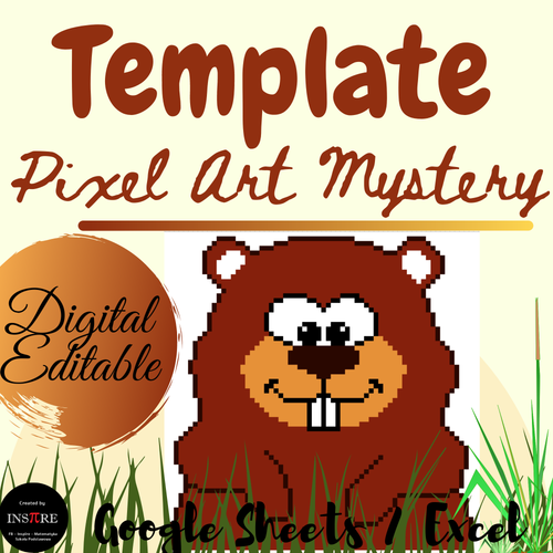 Groundhog Day Activity - Pixel Art Mystery Picture Template DIGITAL ...