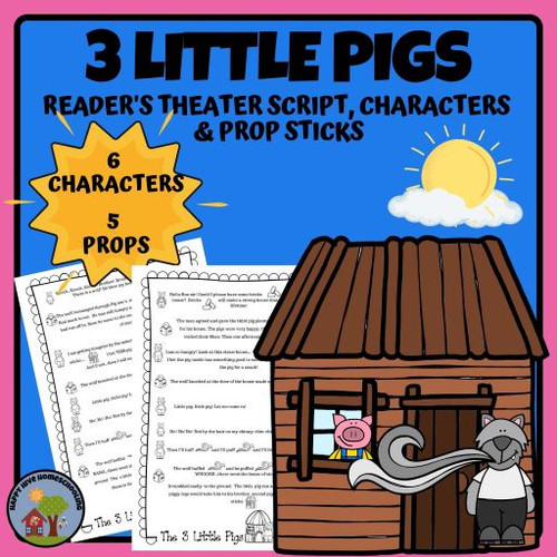 Fairy Tale Reader's Theater Script - 3 Little Pigs - Amped Up Learning