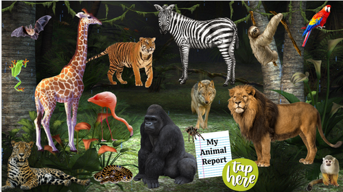 Bitmoji Classroom Template ANIMAL REPORT (Upper Elementary & Middle))