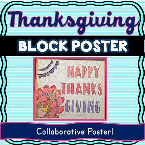 Thanksgiving Collaborative Poster - Amped Up Learning