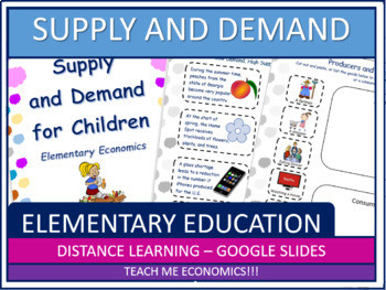 Supply and Demand Elementary Economics, Distance Learning Worksheets ...