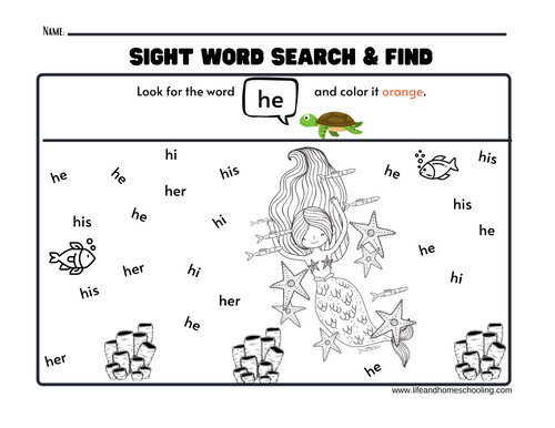 Sight Word Search and Find Activity Pages - Amped Up Learning