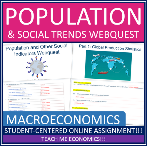 Population and Other Social Indicators Webquest Distance Learning ...