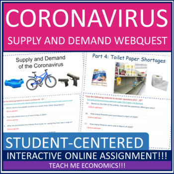 Supply and Demand and the Coronavirus Webquest Distance Learning Google ...