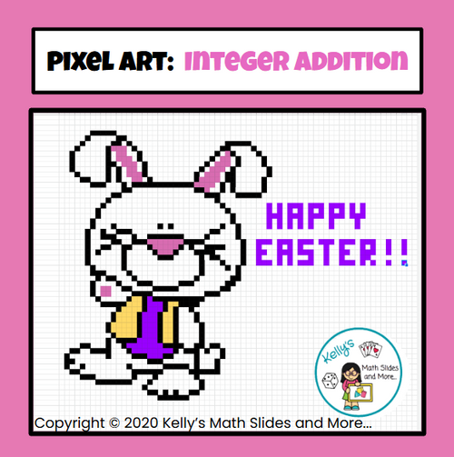 Easter Pixel Art - Adding Integers - Amped Up Learning