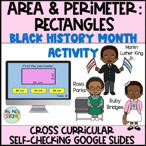 Black History Month Math Activity: Area & Perimeter of Rectangles