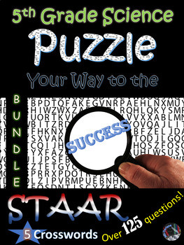 5th Grade Science STAAR Review~CW Puzzle BUNDLE~Over 125 Terms~NO PREP