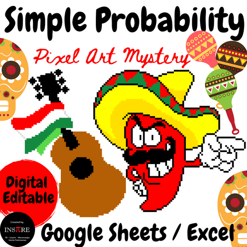 Simple Probability Cinco de Mayo Math Pixel Art Mystery Picture ...
