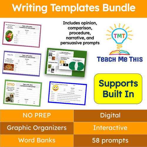Writing Prompts and Graphic Organizers Bundle Volume 1