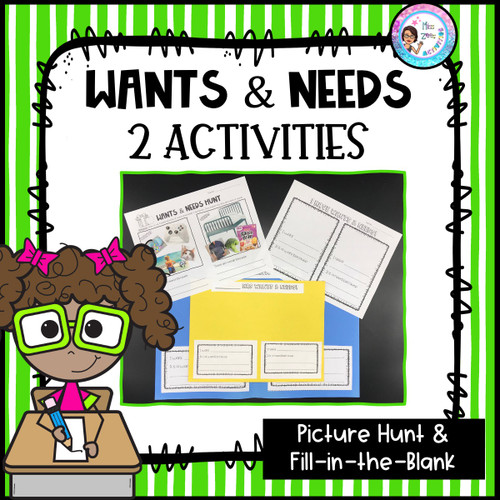 Wants & Needs: 2 Activities (Printable)
