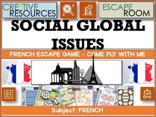 Social Global Issues French Escape Room - Amped Up Learning
