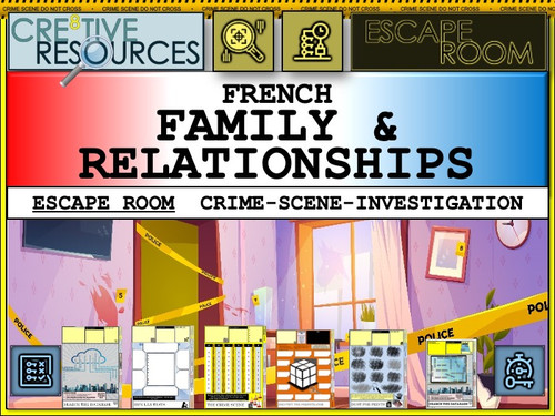 Family and Relationships French Escape Room - Amped Up Learning