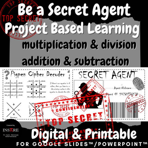 Be a Secret Agent 3rd 4th grade End of the Year Math PBL Project Based ...