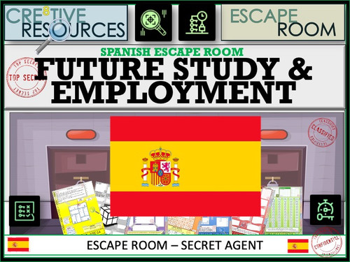 Future Study and employment Spanish Escape Room - Amped Up Learning