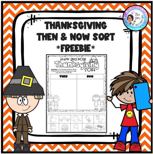 Thanksgiving Then & Now Sort - FREE - Amped Up Learning