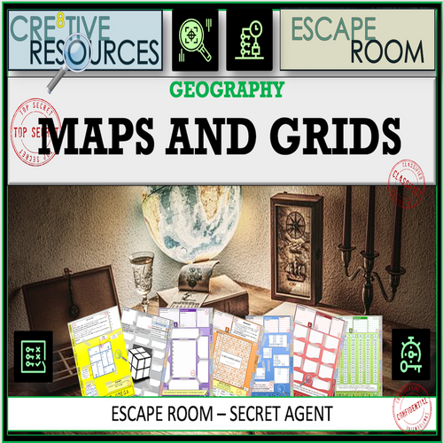 Maps and Grids - Geography Escape Room - Amped Up Learning