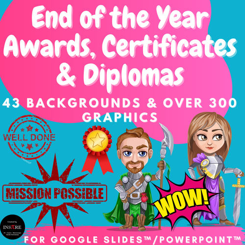 Create End of the Year Reward Certificates Diplomas Awards Superhero ...