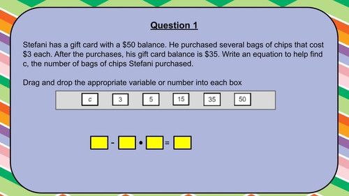 Two Step Equations STAAR 2.0 Questions