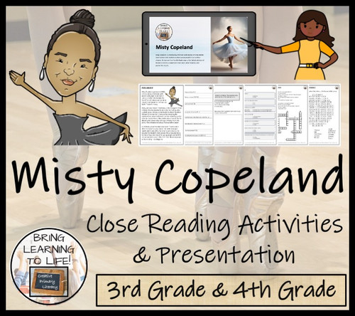 Misty Copeland 3rd and 4th grade Close Reading Activity