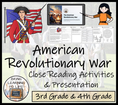 American Revolutionary War Close Reading Comprehension | 3rd Grade ...