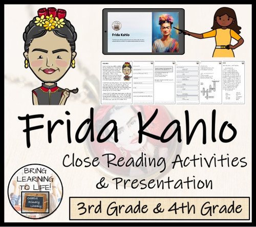 Frida Kahlo Close Reading Comprehension Activities