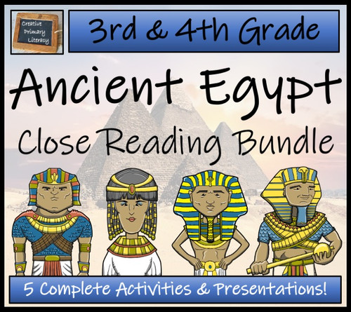 Ancient Egypt Close Reading Comprehension Activity Bundle | 3rd & 4th ...