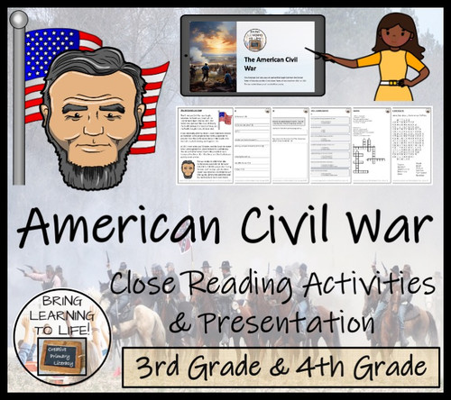 American Civil War Close Reading Comprehension Activities