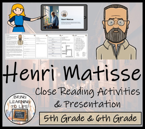 FREE Henri Matisse Close Reading Comprehension Activities | 5th Grade ...