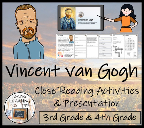 Vincent van Gogh Close Reading Activity | 3rd Grade & 4th Grade