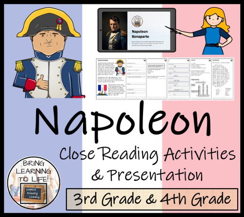 Napoleon Bonaparte Close Reading Activity | 3rd Grade & 4th Grade