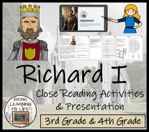 King Richard I Close Reading Activity | 3rd Grade & 4th Grade