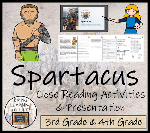 Spartacus Close Reading Activity | 3rd Grade & 4th Grade