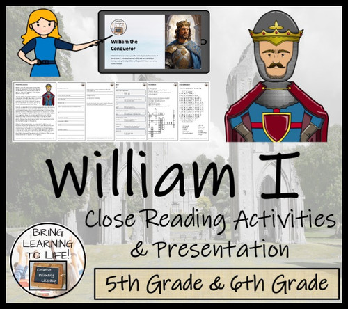 William the Conqueror Close Reading Activity | 5th Grade & 6th Grade