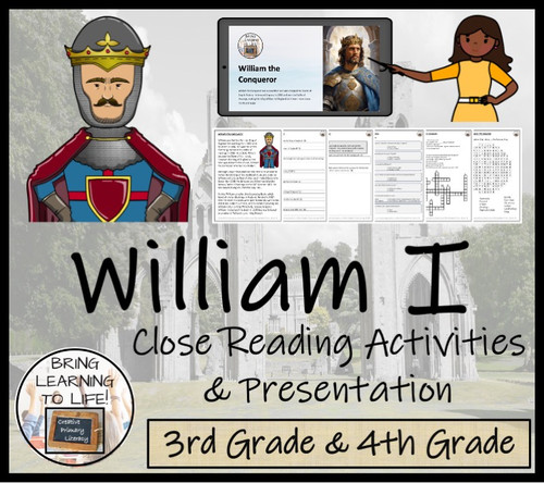 William the Conqueror Close Reading Activity | 3rd Grade & 4th Grade