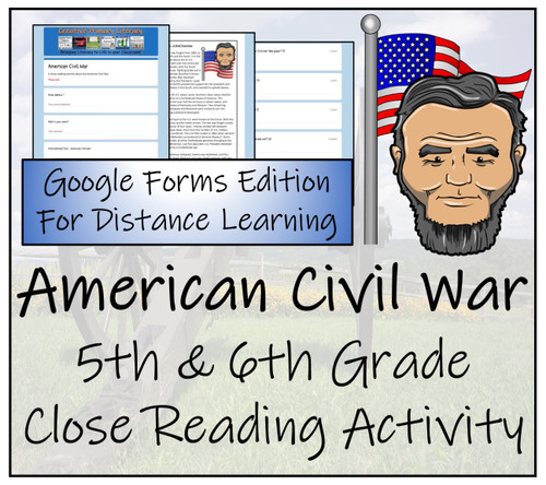 American Civil War Close Reading Activity Digital & Print | 5th & 6th ...