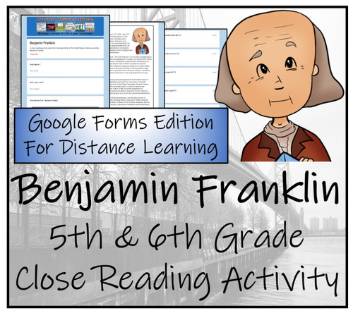 Benjamin Franklin Close Reading Activity Digital & Print | 5th Grade ...