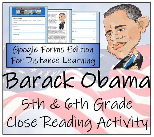 Barack Obama Close Reading Activity Digital & Print | 5th Grade & 6th ...