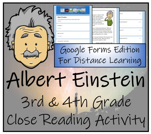 Albert Einstein Close Reading Activity Digital & Print | 3rd Grade ...