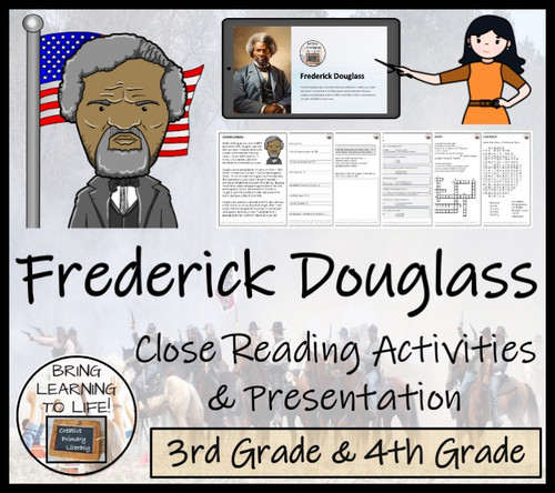 Frederick Douglass Close Reading Activity | 3rd Grade & 4th Grade