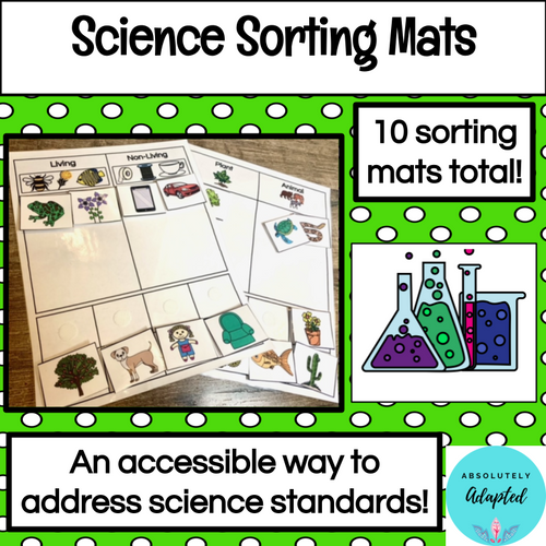 Science Sorting Mats for Special education