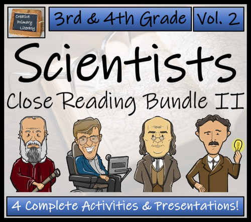 Famous Scientists Volume 2 Close Reading Activity Bundle | 3rd Grade ...
