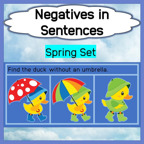 Negatives in Sentences - Spring Set - Amped Up Learning