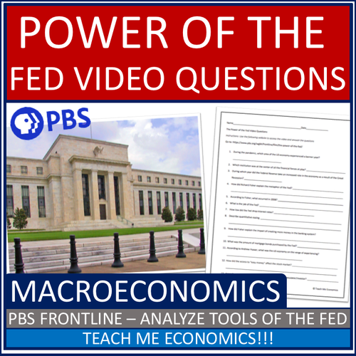 Power of the Fed Video Questions Federal Reserve Worksheet PBS ...