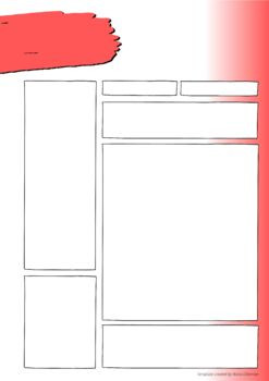 PLAN & PRESENT: Fill-in Colored Lesson Template - Red - Amped Up Learning