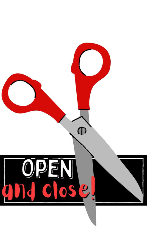 POSTER: Colorful Classroom Tools, Scissors (Red) - Amped Up Learning
