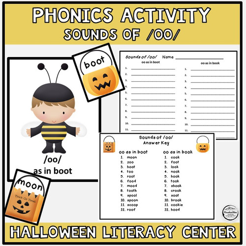 Halloween Literacy Center Sounds of OO