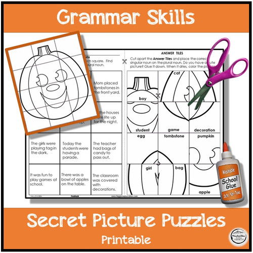 Grammar Skills Secret Picture Puzzles