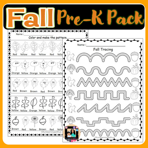 Fall Learning Activities Pack for Preschool & Pre-K| Autumn Season ...