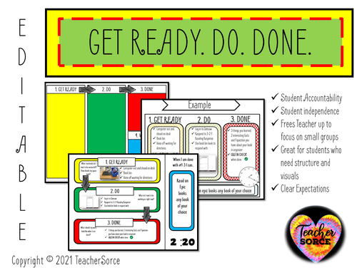 Get Ready Do Done Executive Functioning Organizers