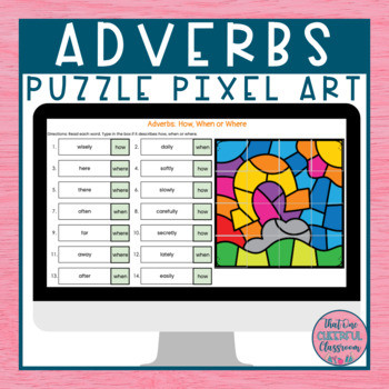 Adverbs Puzzle Pixel Art